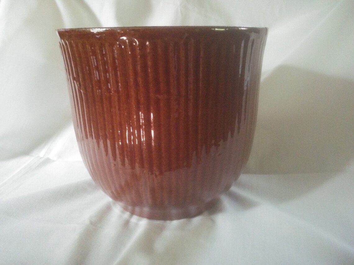 Vintage Brown Pottery Pot Brown Pottery Planter Pottery - Etsy
