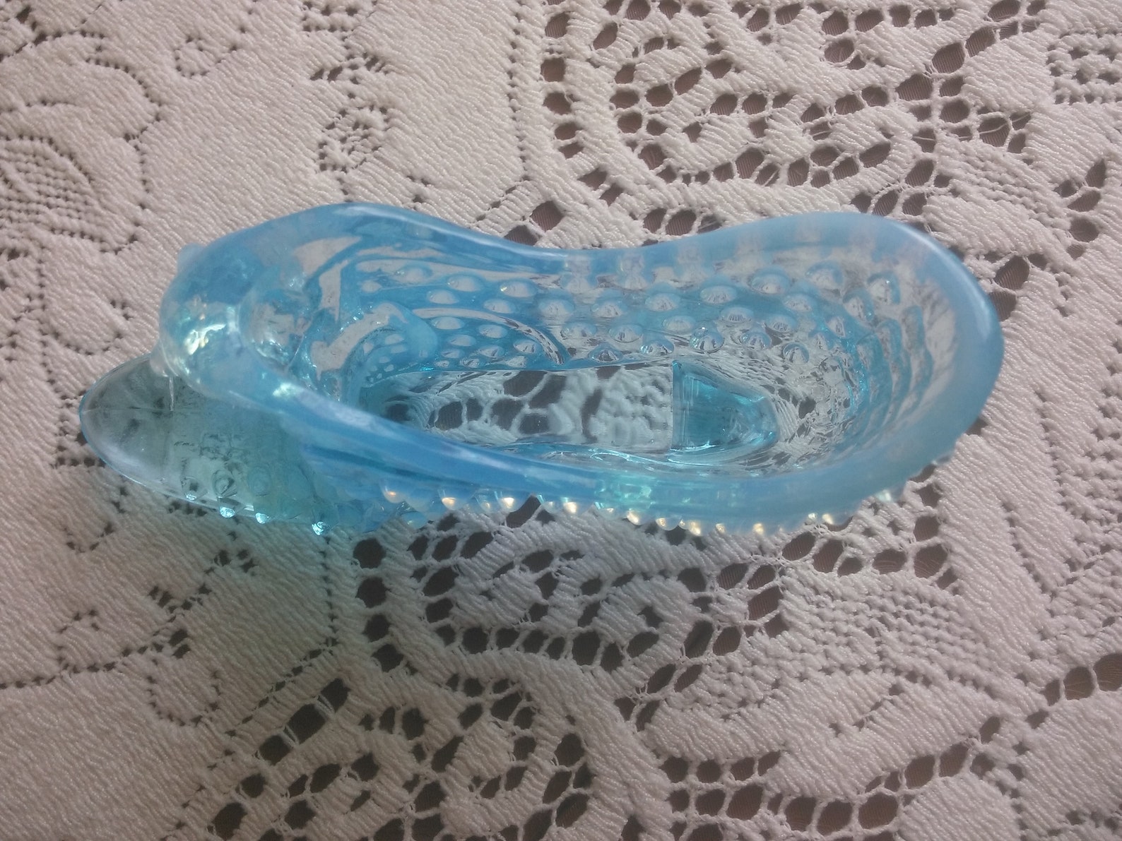 Vintage Fenton Blue Opalescent Shoe Fenton Shoe Opelescent - Etsy