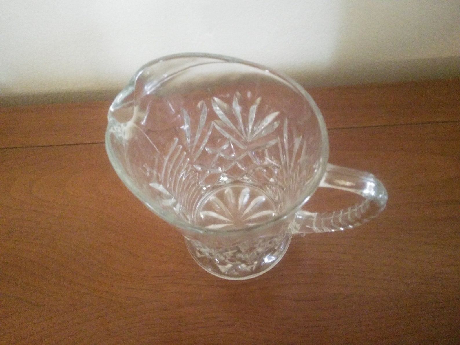 Beautiful Glass Pitcher Clear Glass Pitcher Small Pitcher - Etsy