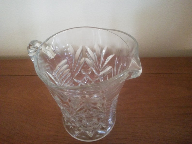 Beautiful Glass Pitcher Clear Glass Pitcher Small Pitcher - Etsy