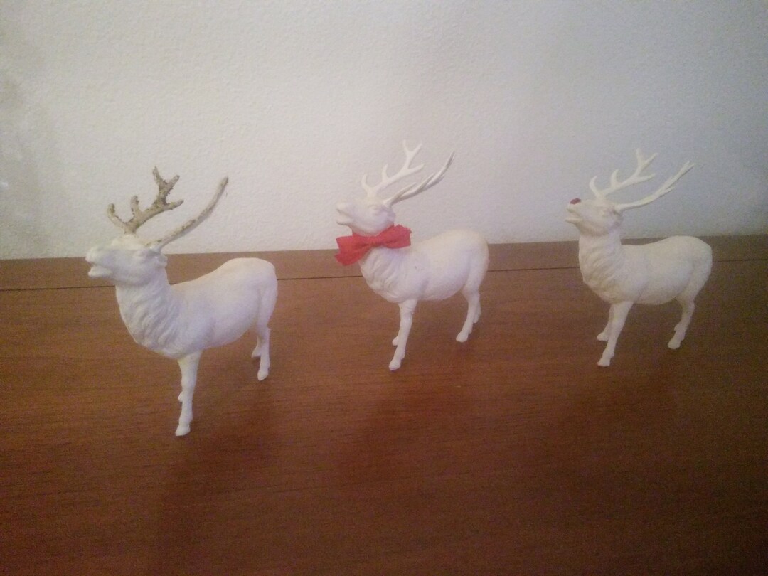 Vintage Set of Three Celluloid Deer Set - Vintage Plastic Deer ...