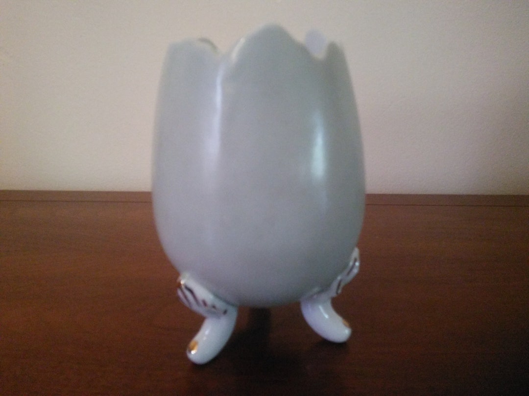 Vintage Lefton Egg Vase - Egg Planter - Ceramic Egg - Cracked Egg Vase ...
