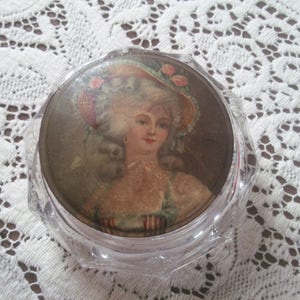 Vintage Powder Jar With Lid - Heisey Powder Jar - Covered Jar - Crystal ...