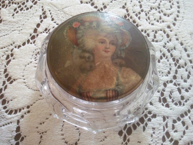 Vintage Powder Jar With Lid Heisey Powder Jar Covered Jar - Etsy
