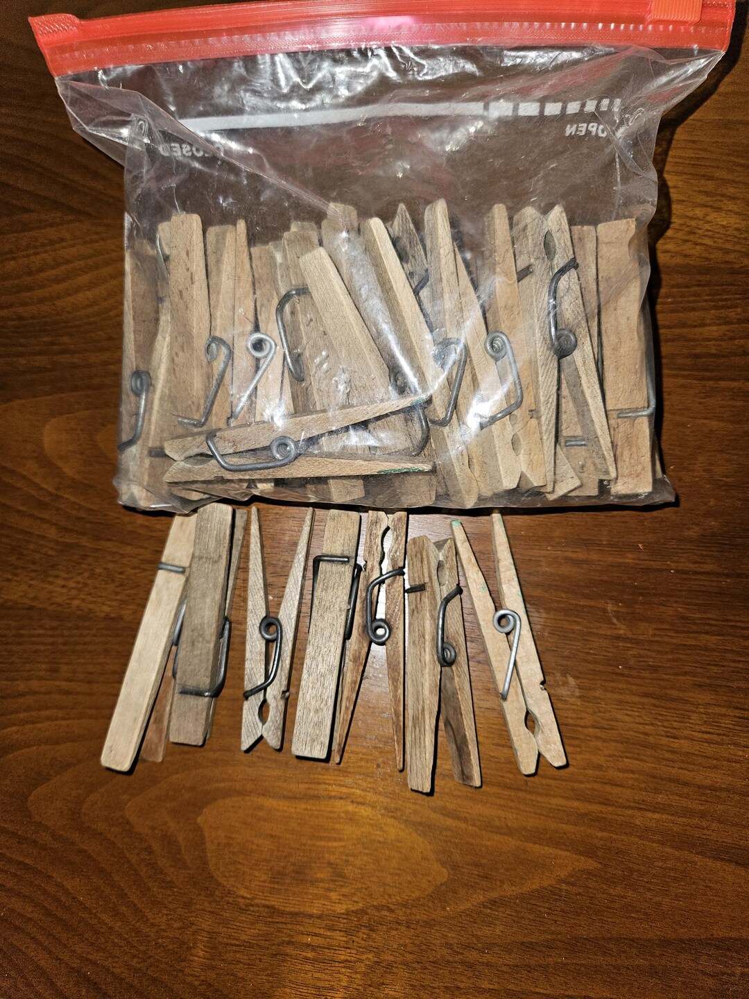 35 Vintage Wood Clothes Pins - Wood Clothes Pins - Primitive ...