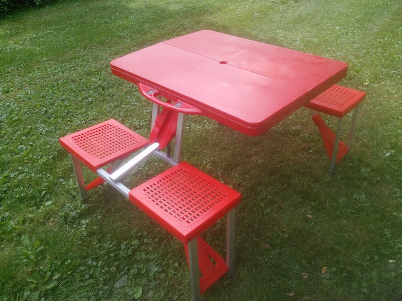 Vintage Folding Picnic Table Vintage Camping Vintage - Etsy