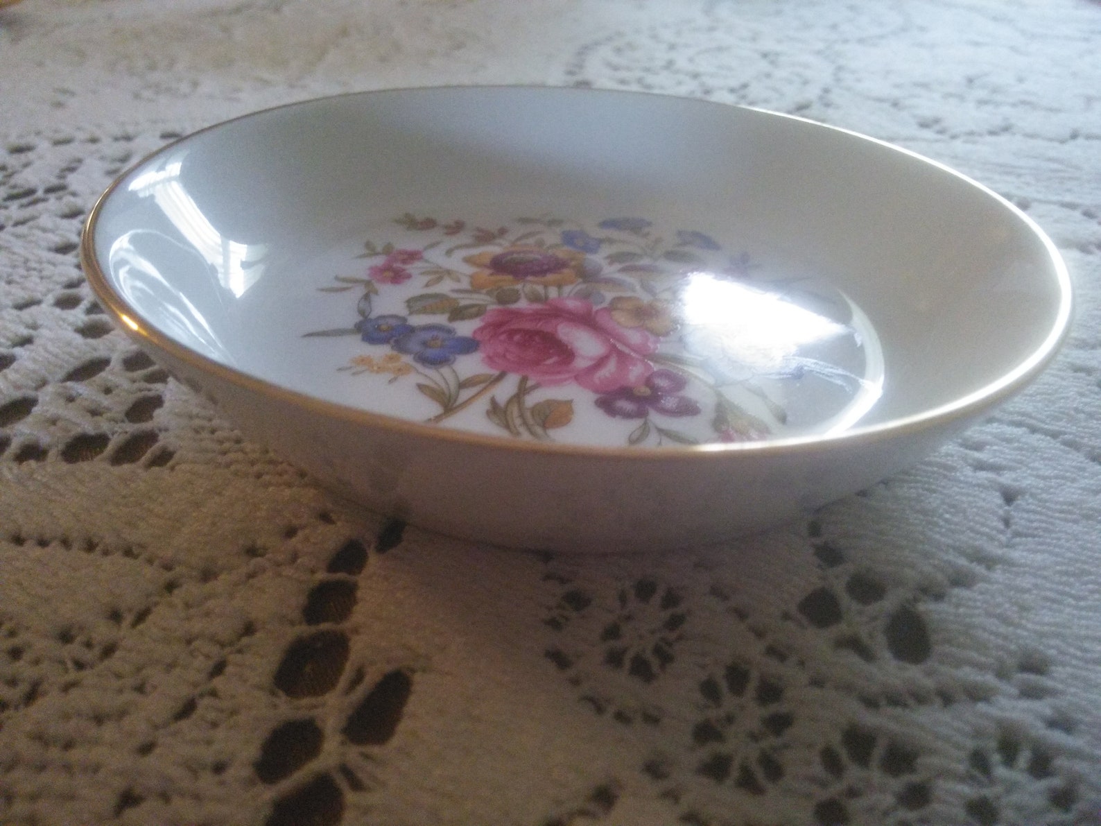 1982 Avon Dish Floral Avon Dish Nut Dish Trinket Dish | Etsy