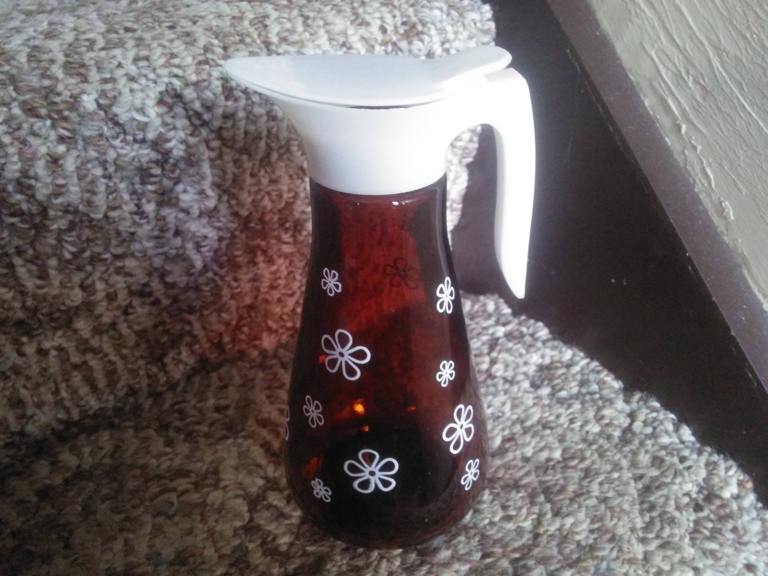 Vintage Brown Glass Syrup Pitcher Family Size Syrup Pitcher - Etsy