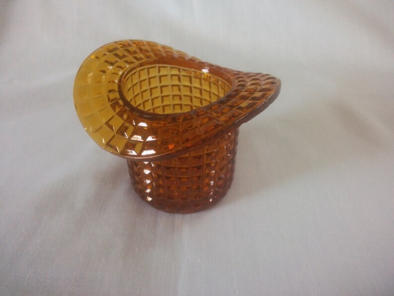Vintage Imperial Glass Amber Hat Amber Top Hat Glass Hat - Etsy