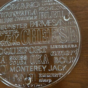 Vintage Clear Glass Cheese Tray - Charcuterie - Cheese Plate - Serving ...