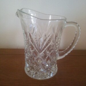 Beautiful Glass Pitcher - Clear Glass Pitcher - Small Pitcher - Creamer ...
