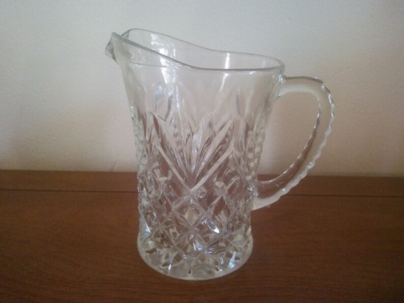 Beautiful Glass Pitcher Clear Glass Pitcher Small Pitcher - Etsy