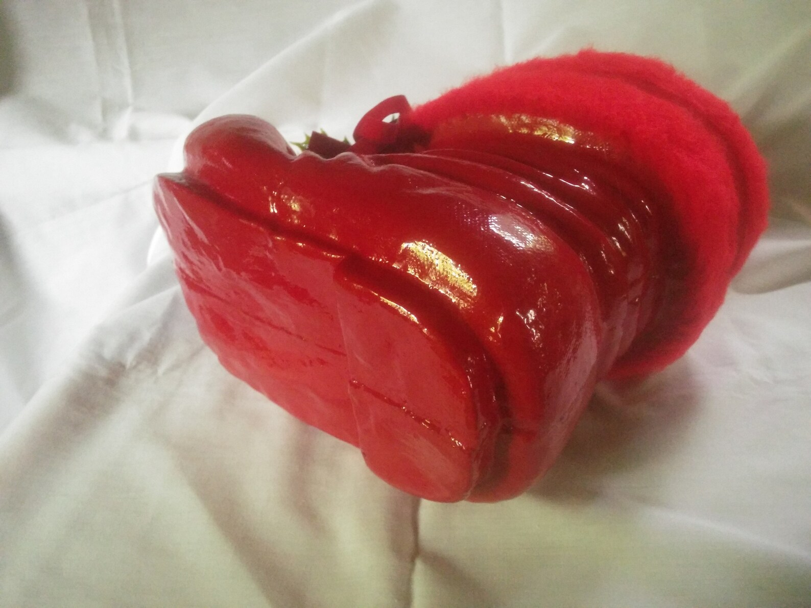 Vintage Christmas Boots Cardboard Santa Boots Red Boots - Etsy