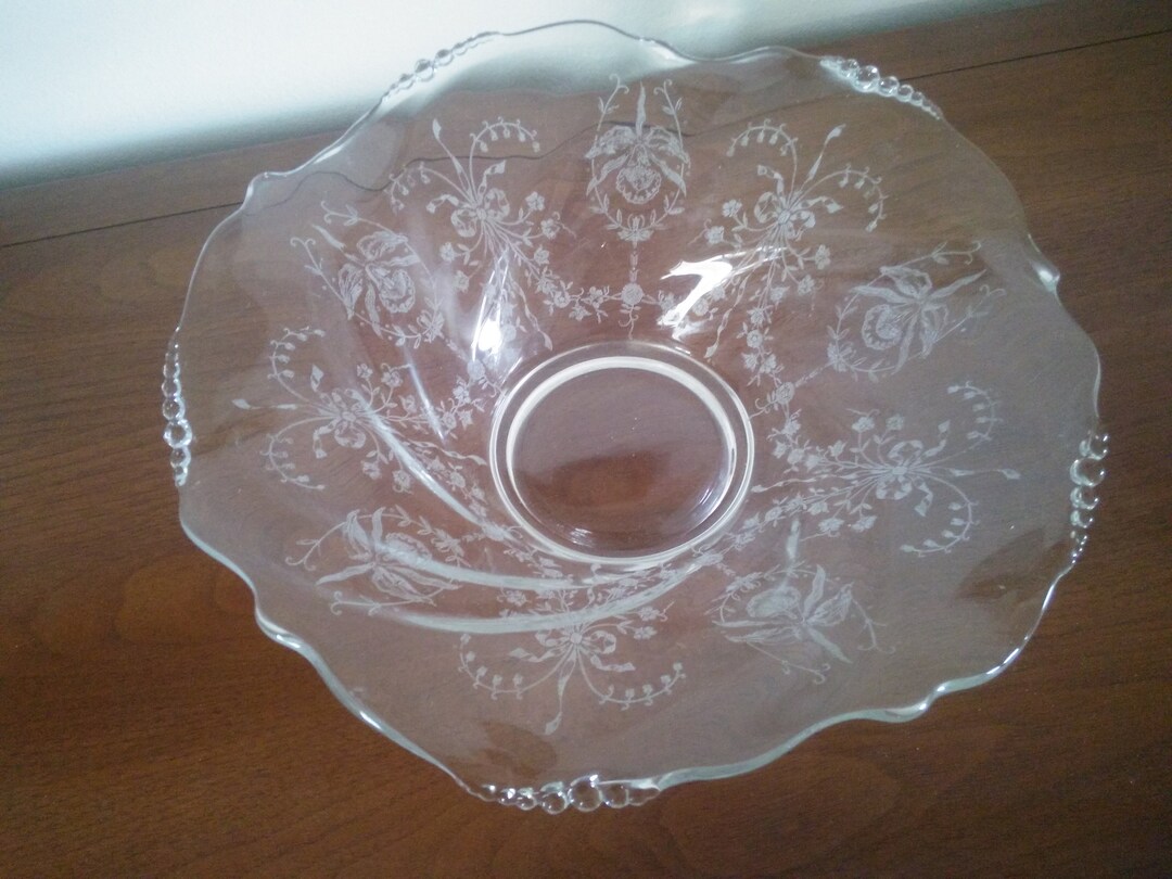 Beautiful Vintage Heisey Waverly Bowl - Depression Glass Bowl - Heisey ...