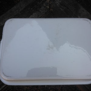 Vintage White and Black Enamelware Baking Pan - Lasagna Pan - White ...