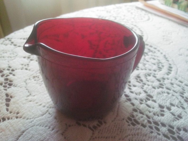 Beautiful Ruby Red Creamer Small Pitcher Creamer Ruby - Etsy