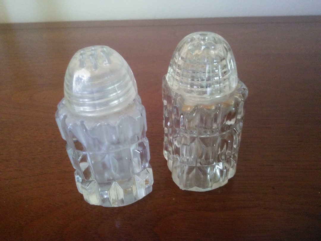 Vintage Salt and Pepper Shakers - Pattern Glass Salt and Pepper Shakers ...