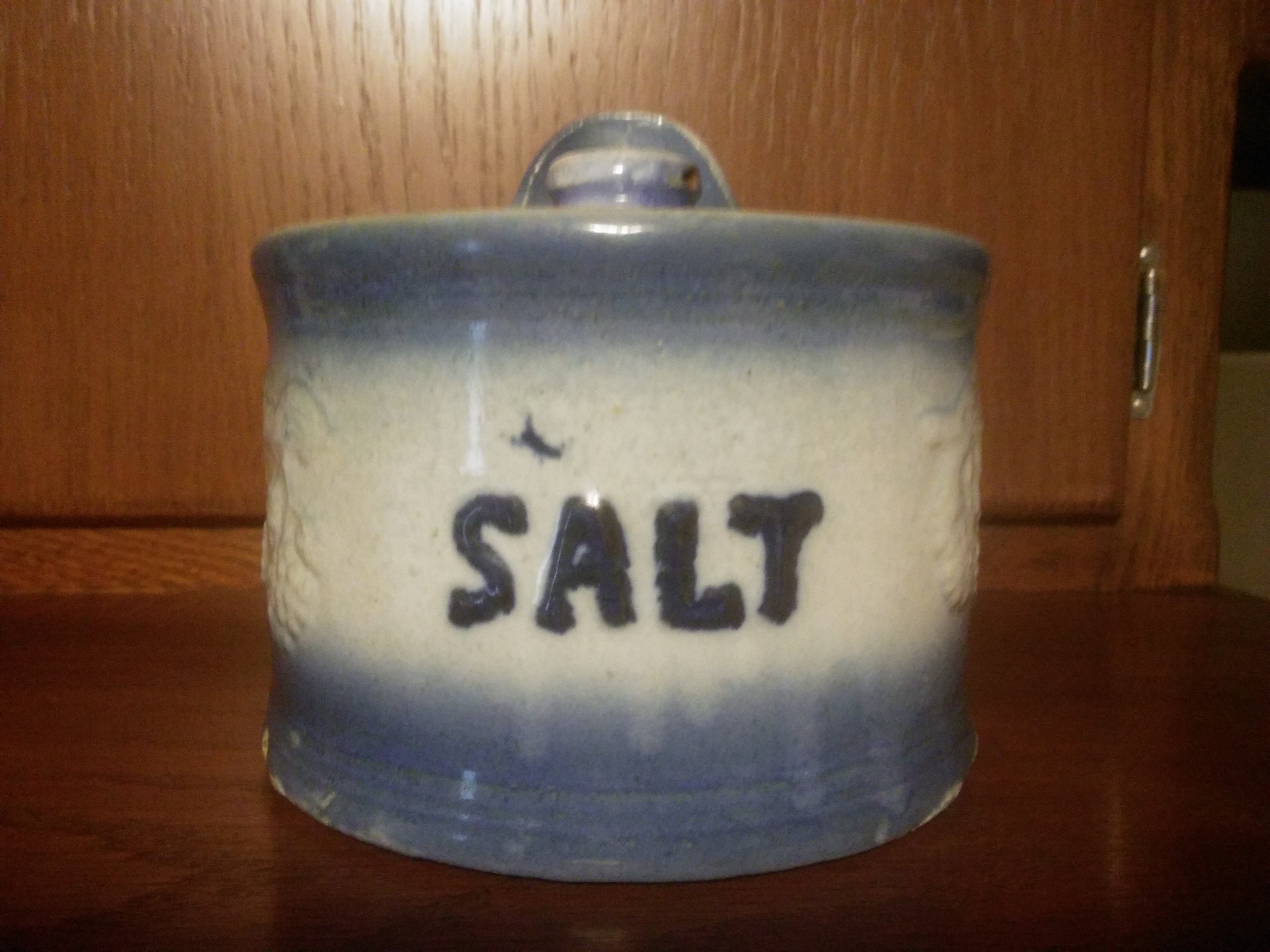 Antique Stoneware Salt Box Salt Box Vintage Stoneware | Etsy