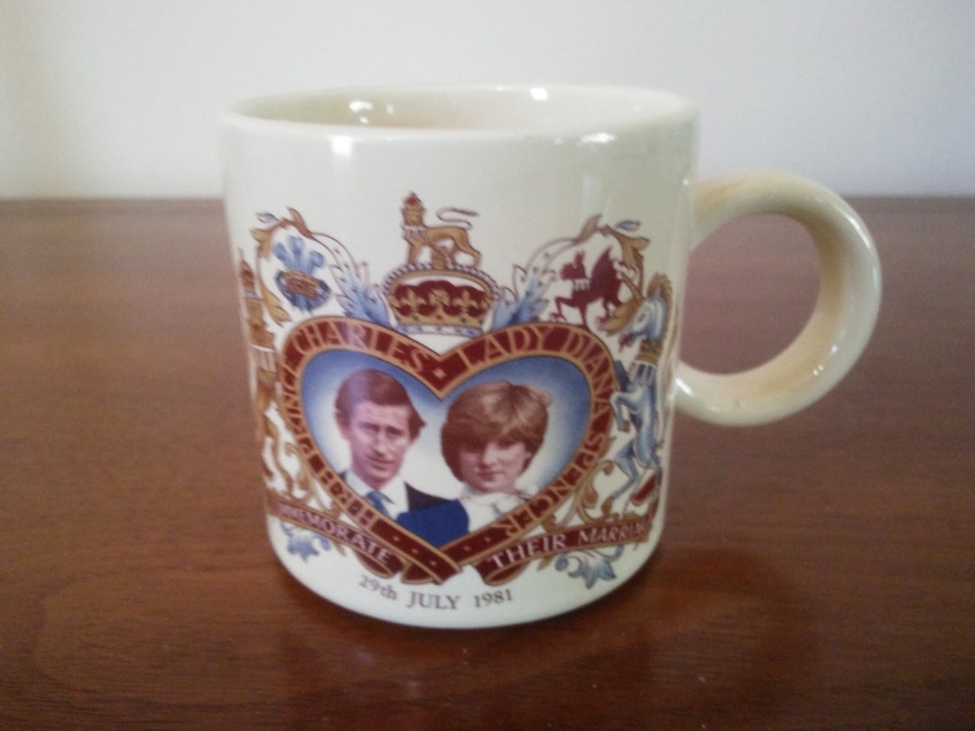 Vintage Princess Diana and Prince Charles Mug - Diana Mug - Princess ...