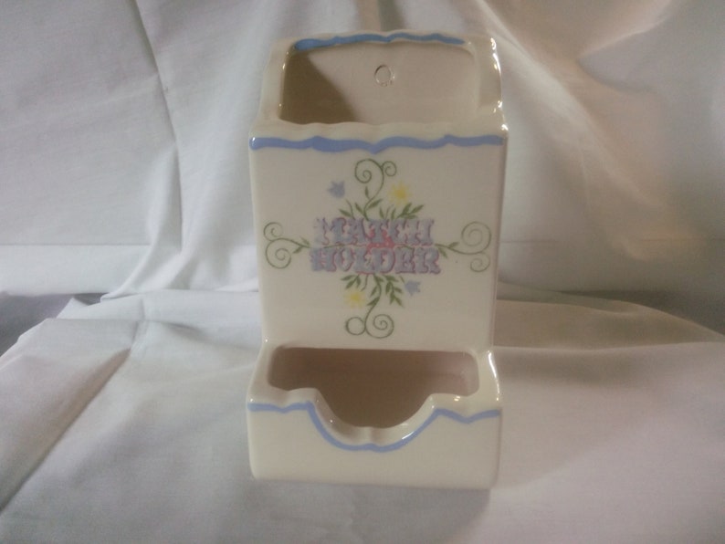 Vintage Ceramic Match Stick Holder Kitchen Match Box Holder - Etsy