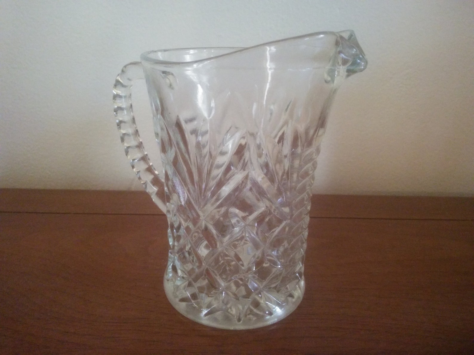 Beautiful Glass Pitcher Clear Glass Pitcher Small Pitcher | Etsy