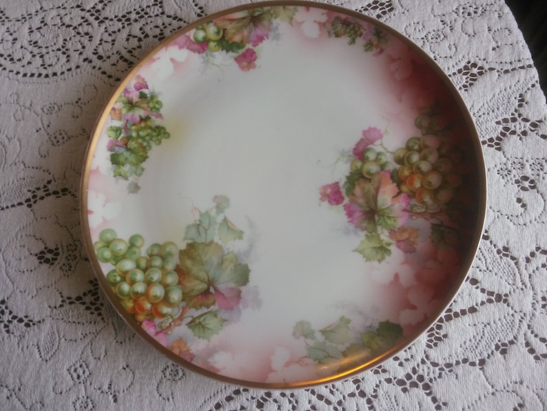 Beautiful Hand Painted Grape Plate Marked Imperial Austria - Etsy