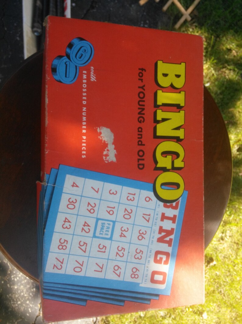 Vintage Bingo Game With Wood Bingo Numbers Bingo Bingo | Etsy