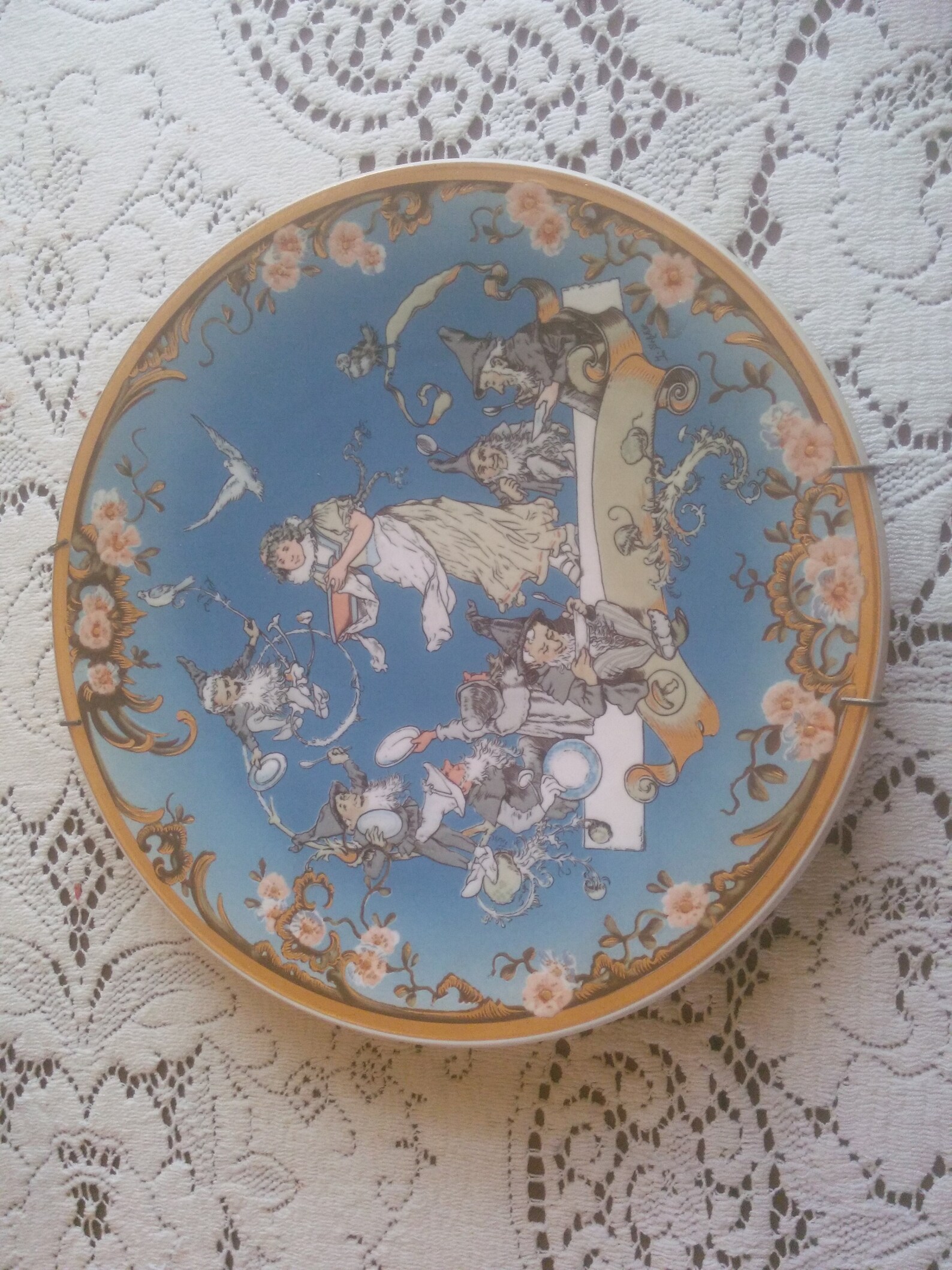 Beautiful Snow White and the Seven Dwarf Plate Large Painted | Etsy