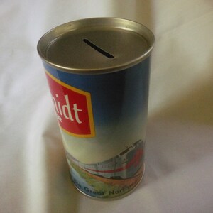 Vintage Schmidt Beer Can Bank Bank Beer Can Bank Schmidt Beer Steel ...