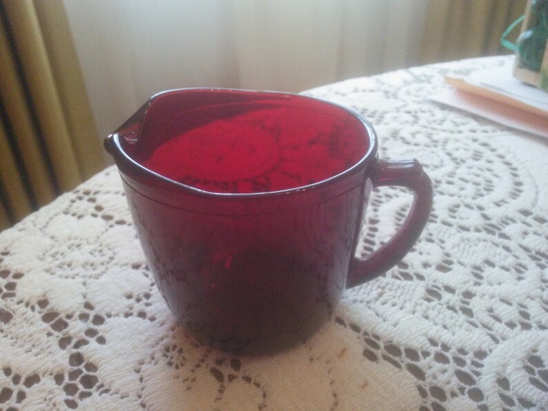 Beautiful Ruby Red Creamer Small Pitcher Creamer Ruby - Etsy