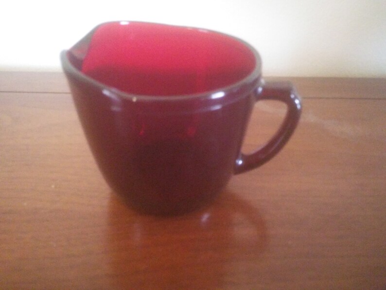 Beautiful Ruby Red Creamer Small Pitcher Creamer Ruby - Etsy