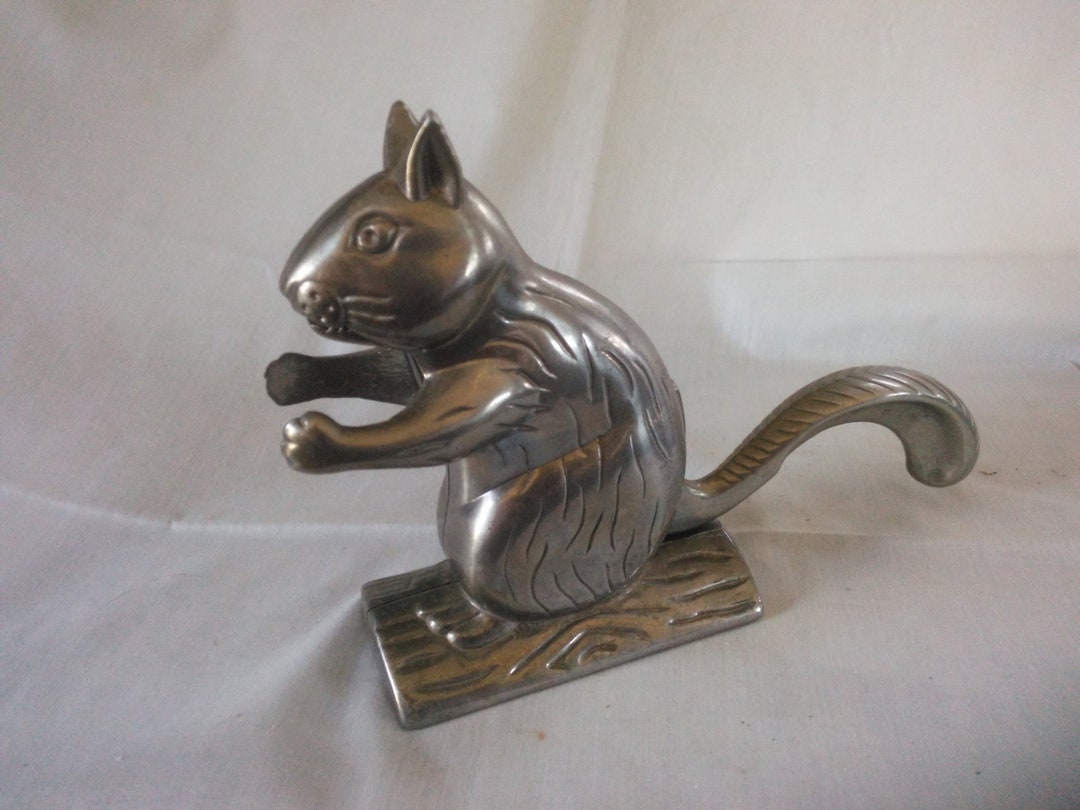 Vintage Aluminum Squirrel Nut Cracker - Nut Sheller - Nut Cracker - Squirrel - Aluminum ...