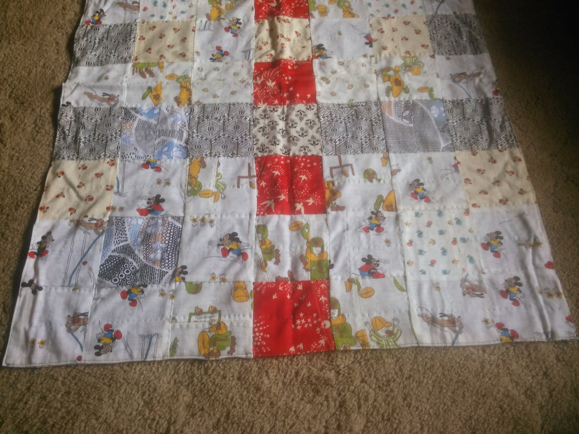 Vintage Child's Patchwork Quilt - Children's Quilt - Quilt - Vintage ...