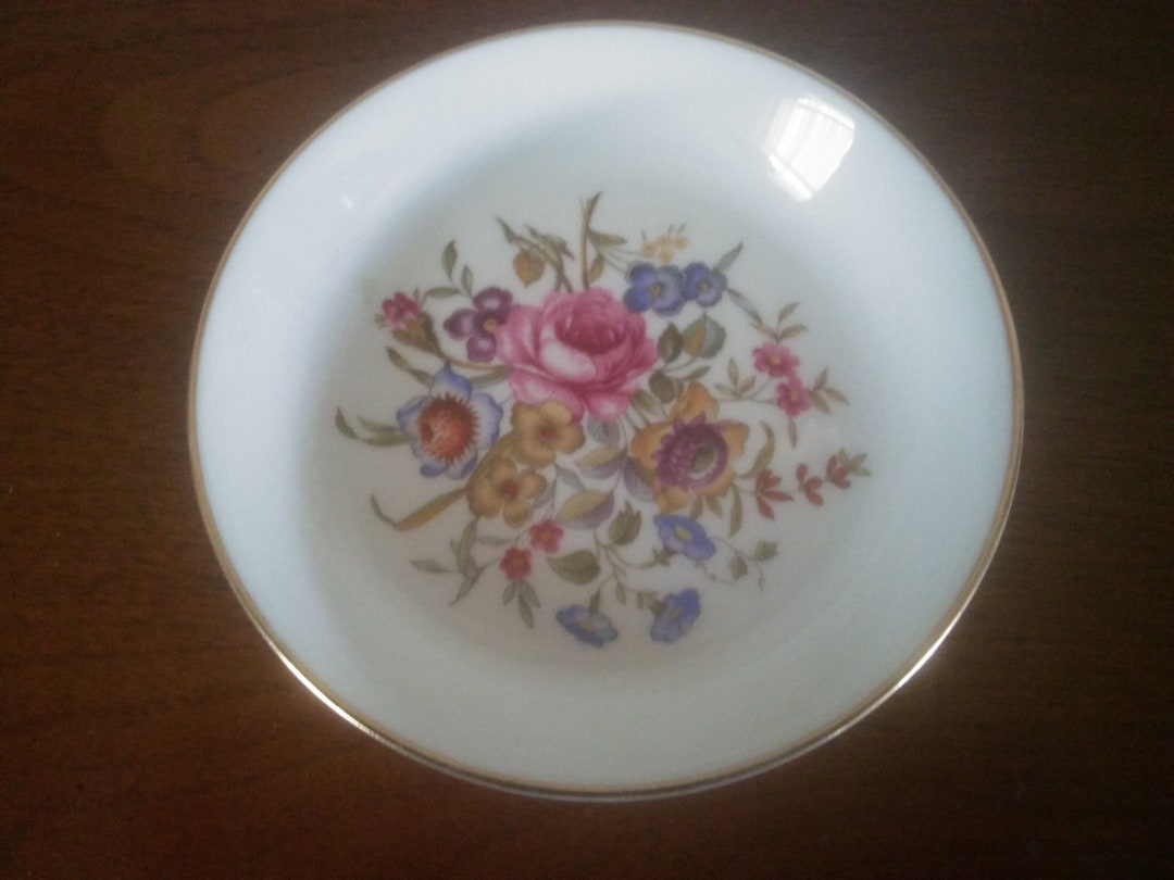 1982 Avon Dish - Floral Avon Dish Nut Dish - Trinket Dish - 1982 Happy ...