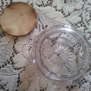 Vintage Powder Jar With Lid - Heisey Powder Jar - Covered Jar - Crystal ...