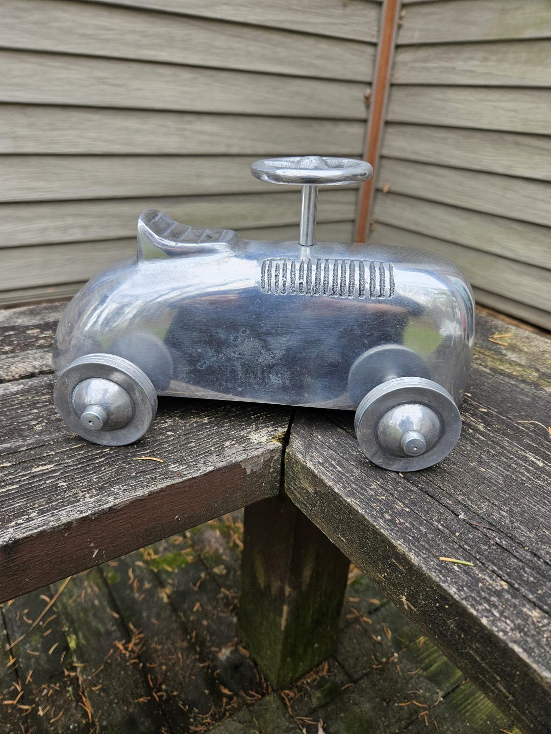 Vintage Cast Aluminum Car - Cast Aluminum Race Car - Cast Aluminum Car ...
