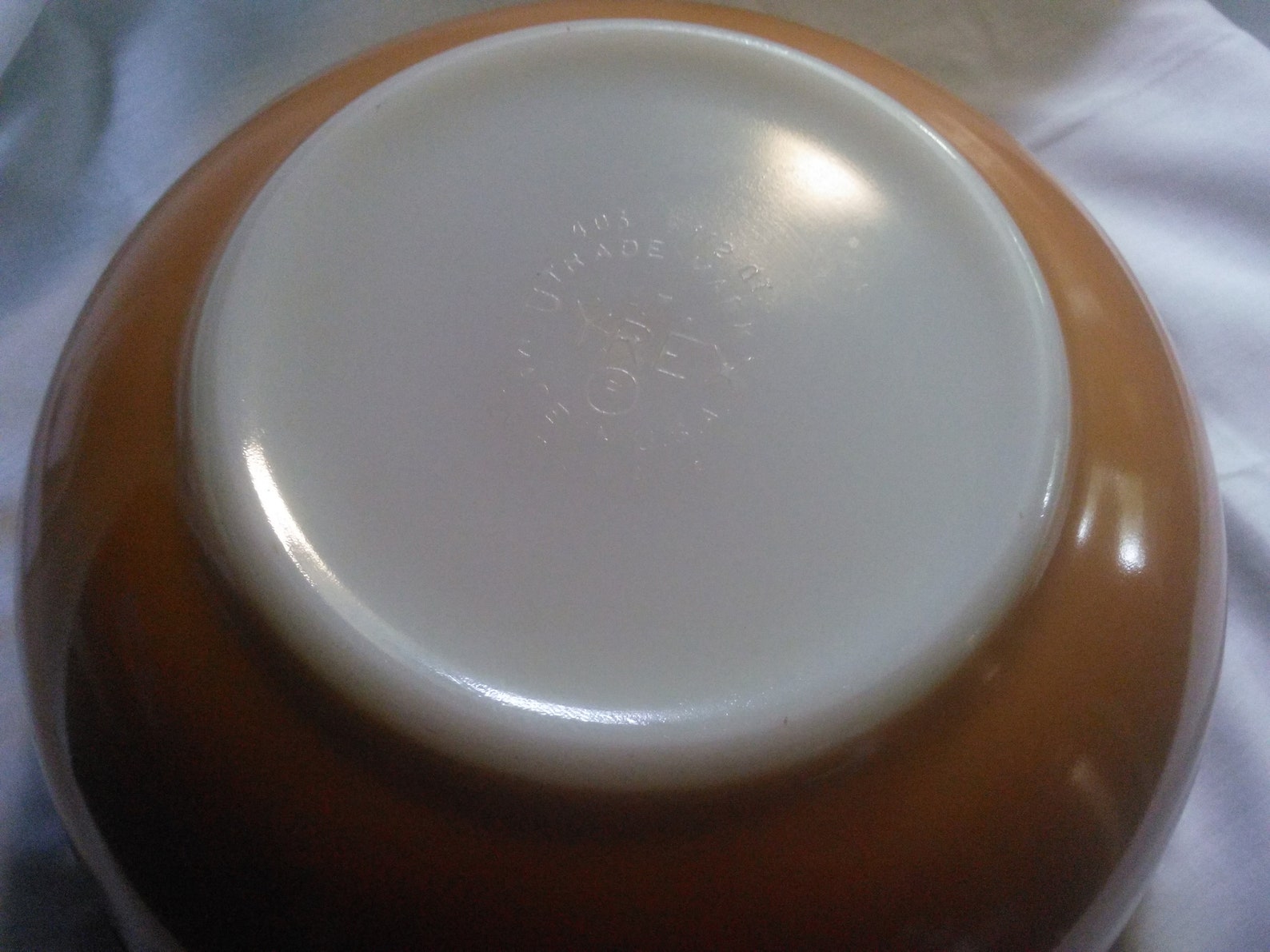 Vintage Pyrex Old Orchard Harvest Brown Fruit Nesting Mixing Bowl ...