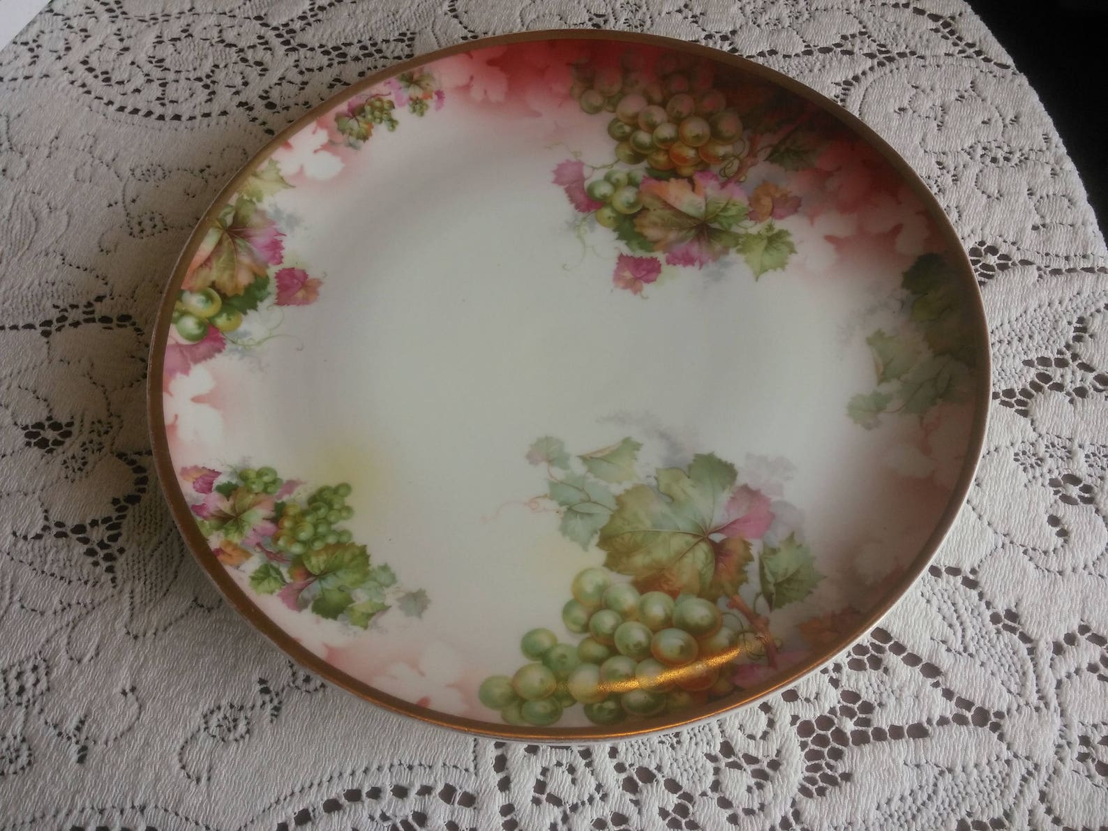 Beautiful Hand Painted Grape Plate Marked Imperial Austria | Etsy