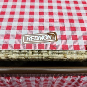 Vintage Redmon Picnic Basket - Vintage Picnic Basket - Woven Picnic ...