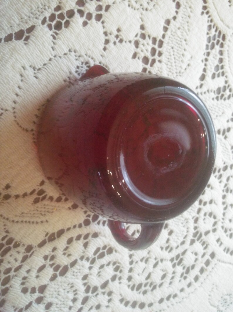 Beautiful Ruby Red Creamer Small Pitcher Creamer Ruby - Etsy