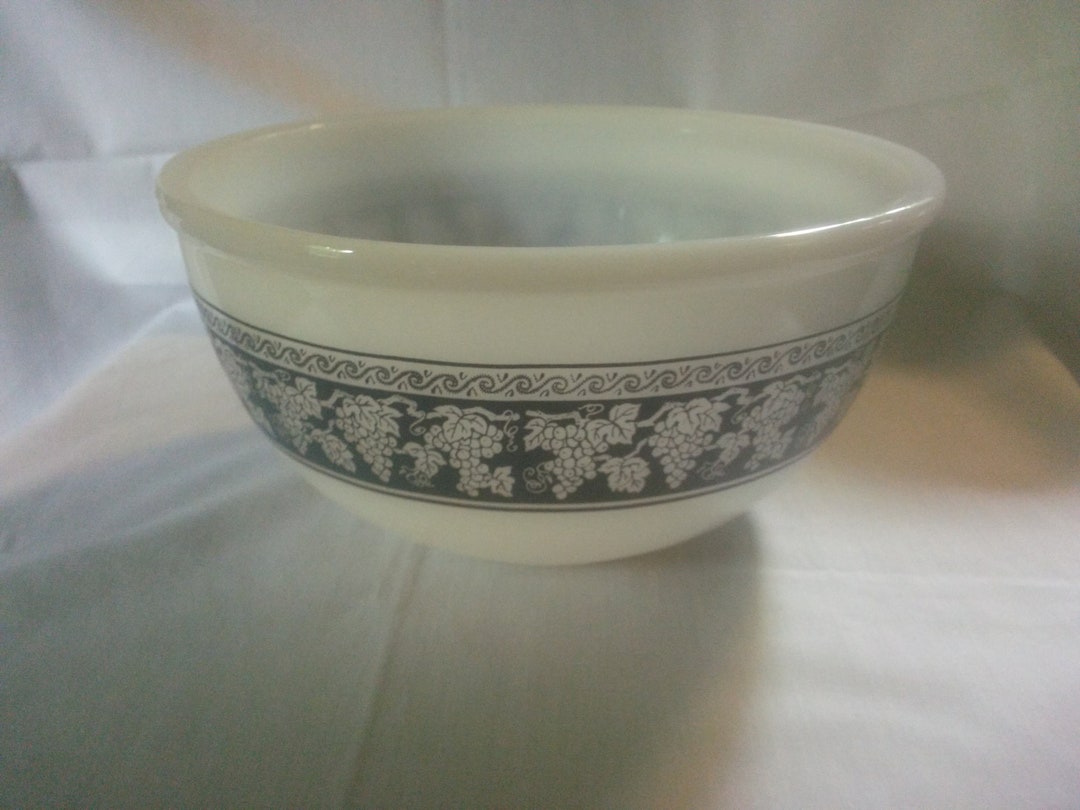 Vintage Fire King Blue and White Bowl - Fire King Mixing Bowl - Fire ...