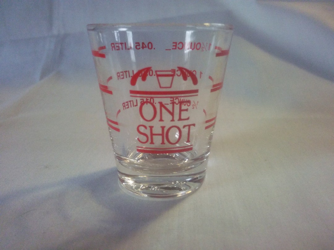 Vintage Shot Glass - Shot Glass - One Shot - Measuring Glass - 1 1/2 ...