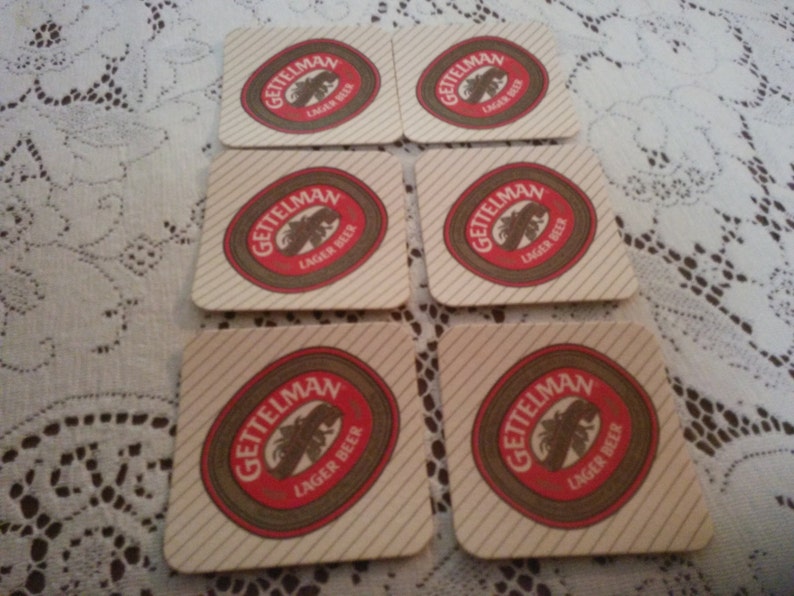 Set It Six Gettelman Coasters Vintage Beer Coasters | Etsy