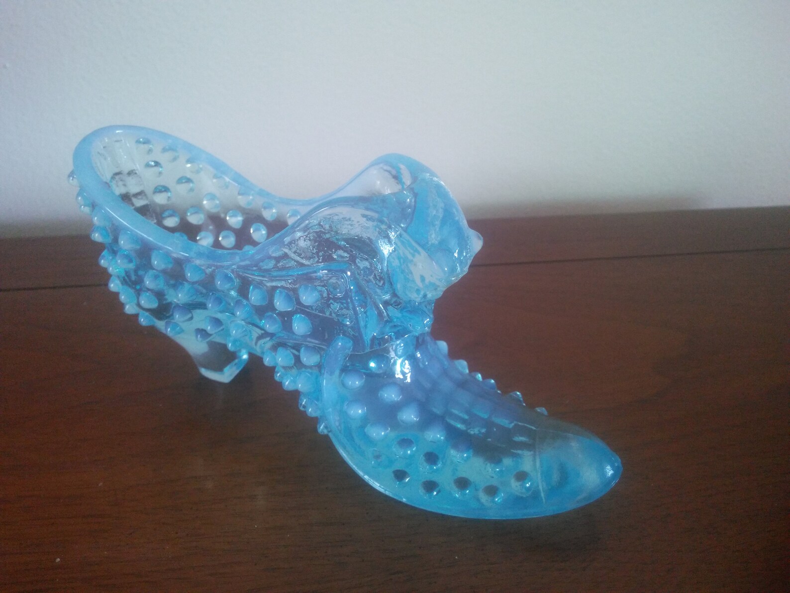Vintage Fenton Blue Opalescent Shoe Fenton Shoe Opelescent - Etsy