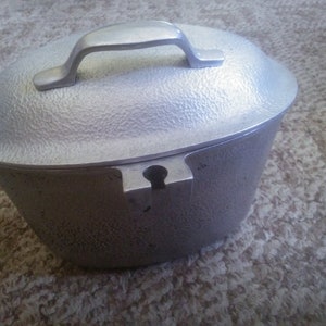 Vintage Century Silver Seal Covered Hammered Aluminum Pot - Heart Pot ...