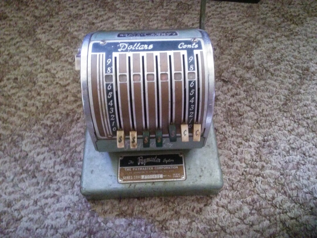 Vintage Paymaster Check Register or Check Writing Machine by Paymaster ...
