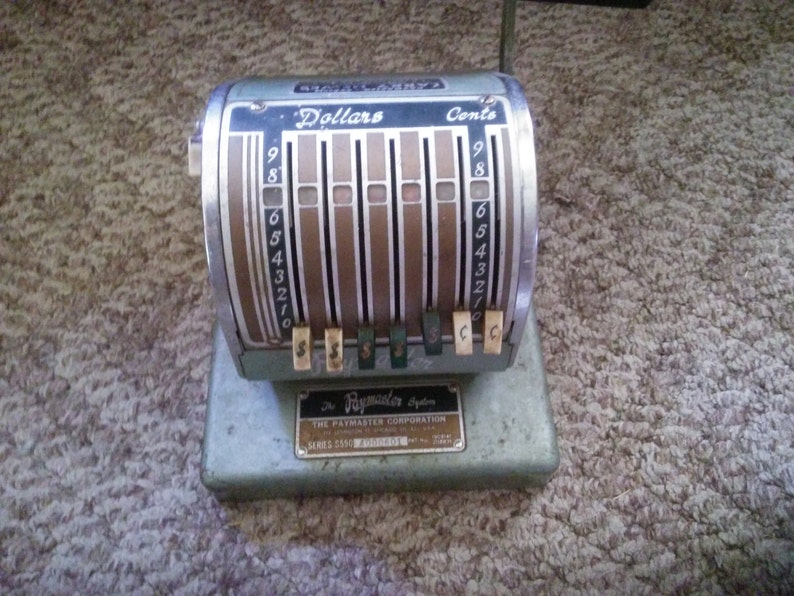 Vintage Paymaster Check Register or Check Writing Machine by | Etsy