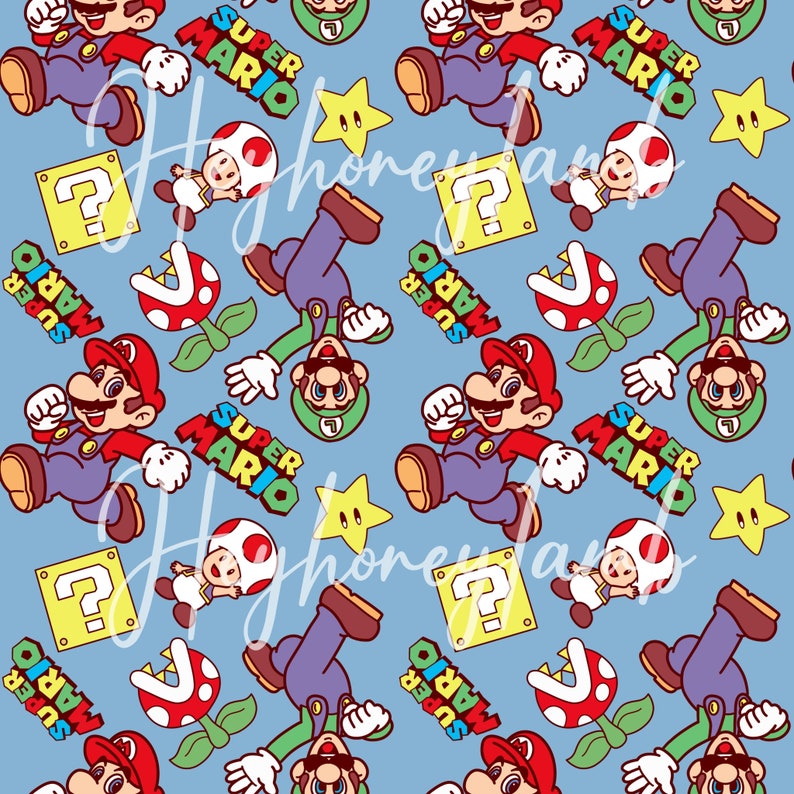 Mario | Luigi | Toad | Nostalgia | Video Games | Gamer | Seamless ...