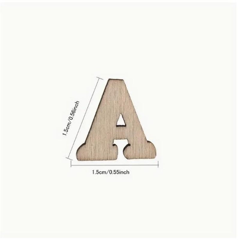 Wooden Alphabet Letters Cutout Craft Supplies Natural Wood Art Projects ...