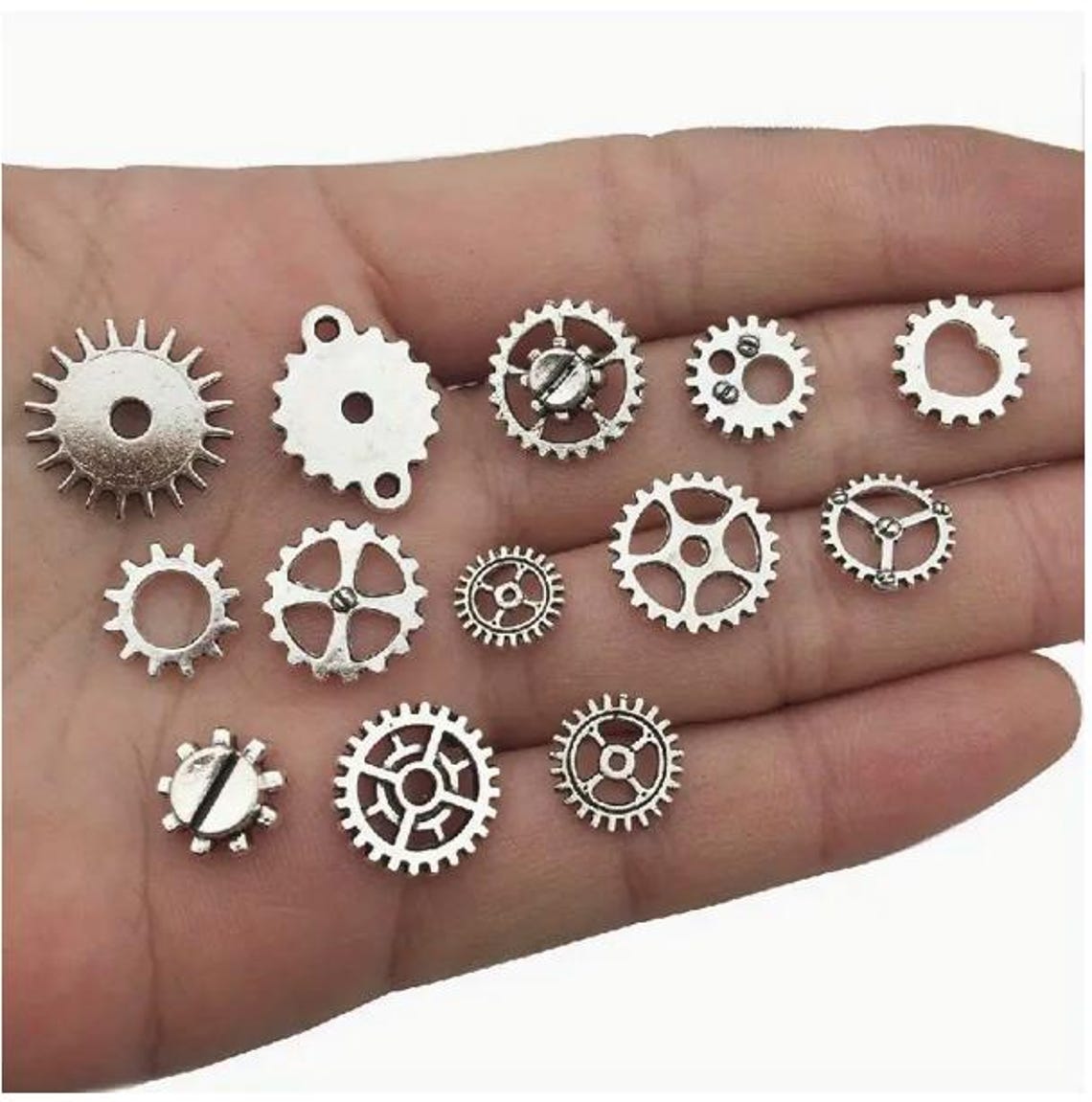 Metal Mechanical Cogs Gears Mini Size Random Alloy Charm Steampunk ...